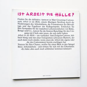 Arbeit Ist Die Hölle work is Hell by Matt Groening 1990 - Etsy