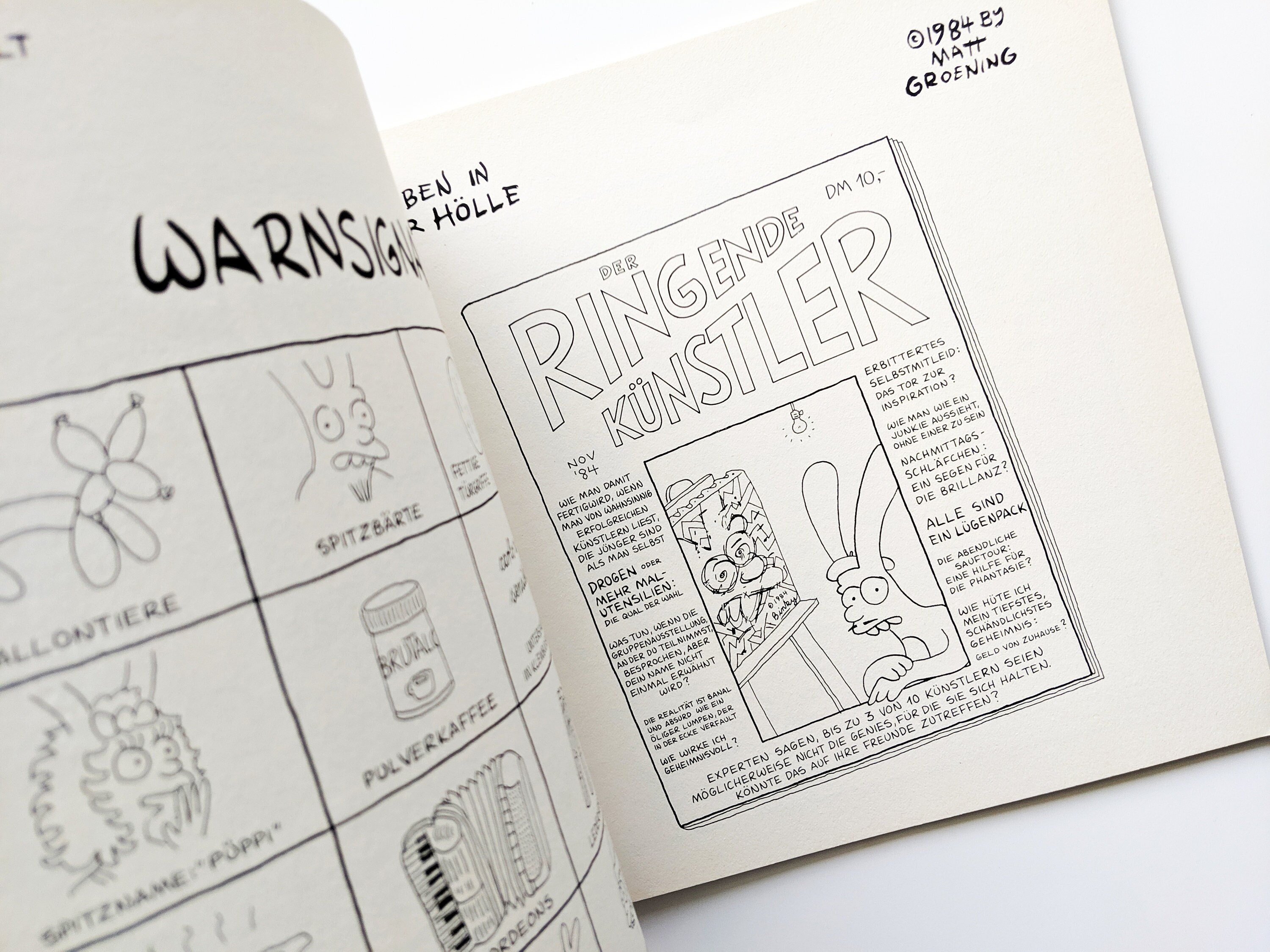 Arbeit Ist Die Hölle work is Hell by Matt Groening 1990 - Etsy