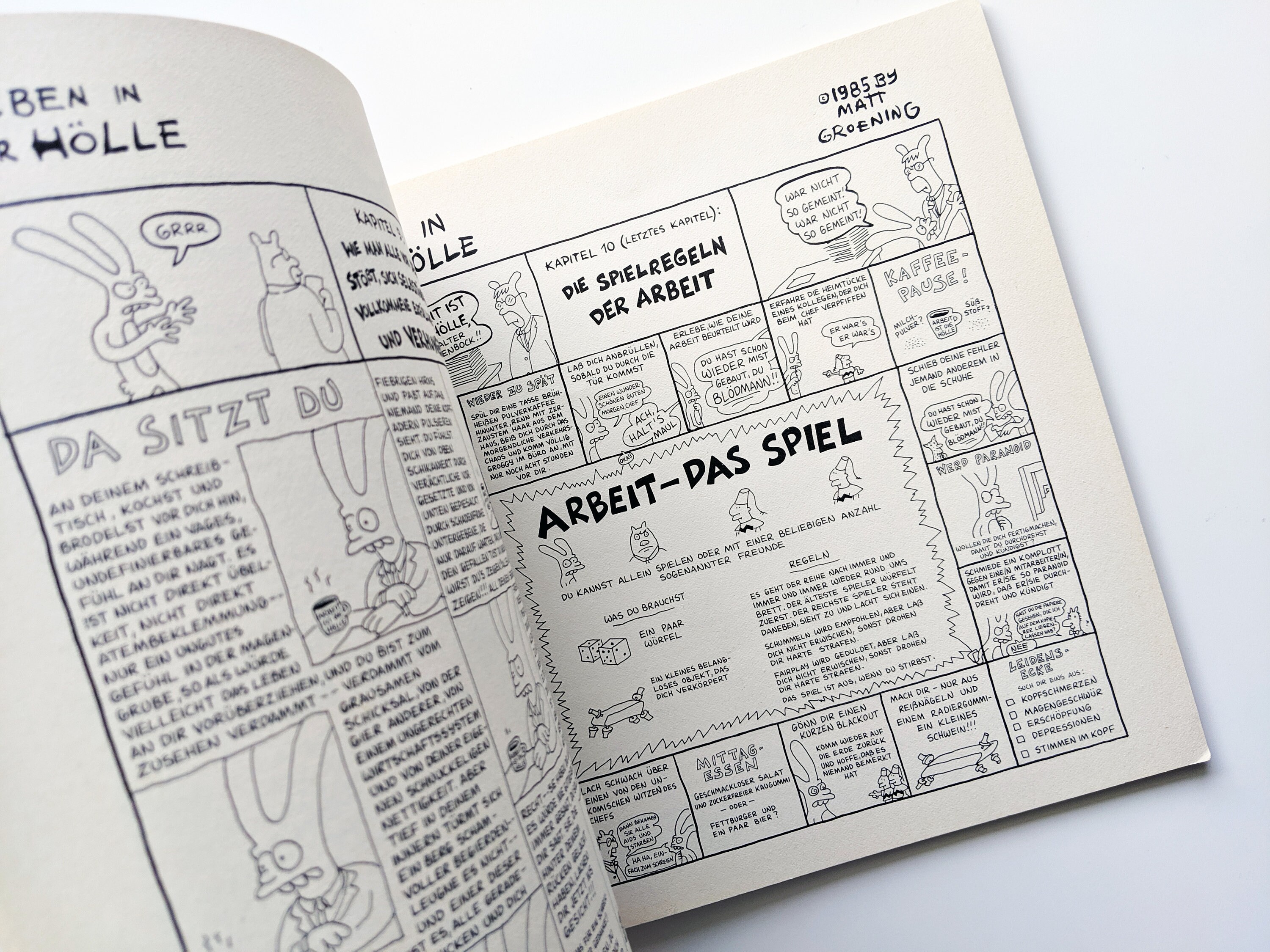 Arbeit Ist Die Hölle work is Hell by Matt Groening 1990 - Etsy