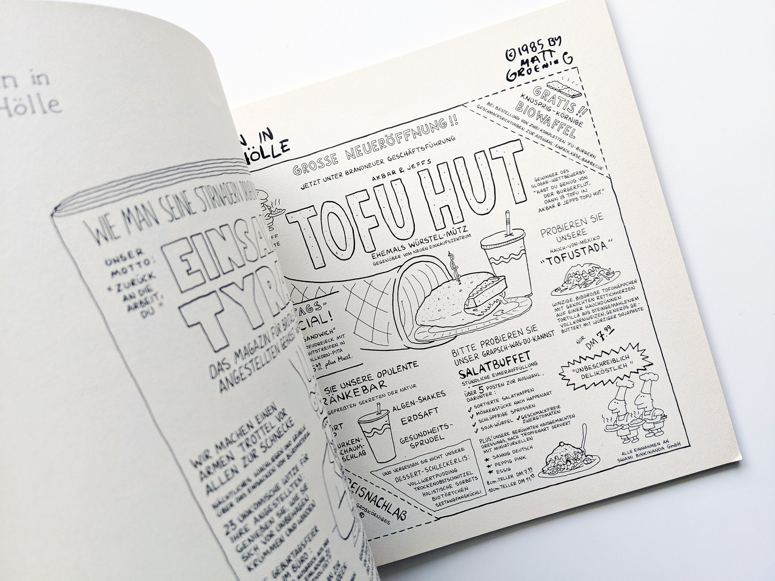 Arbeit Ist Die Hölle work is Hell by Matt Groening 1990 - Etsy