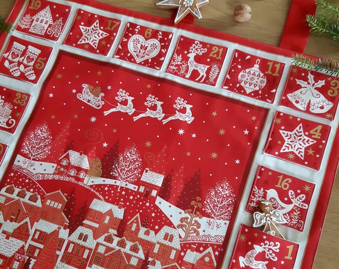 Advent Calendar, Pocket Advent Calendar, Quilted Calendar, Christmas ...