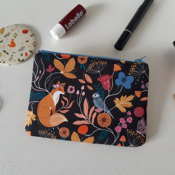 Fox Zipper Pouch - Etsy