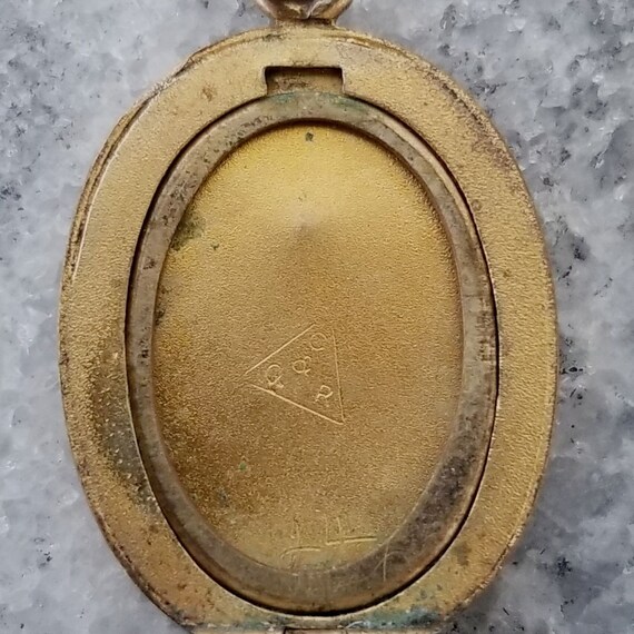 Vintage Shield Cartouche Center Gold Filled Oval Shap… - Gem
