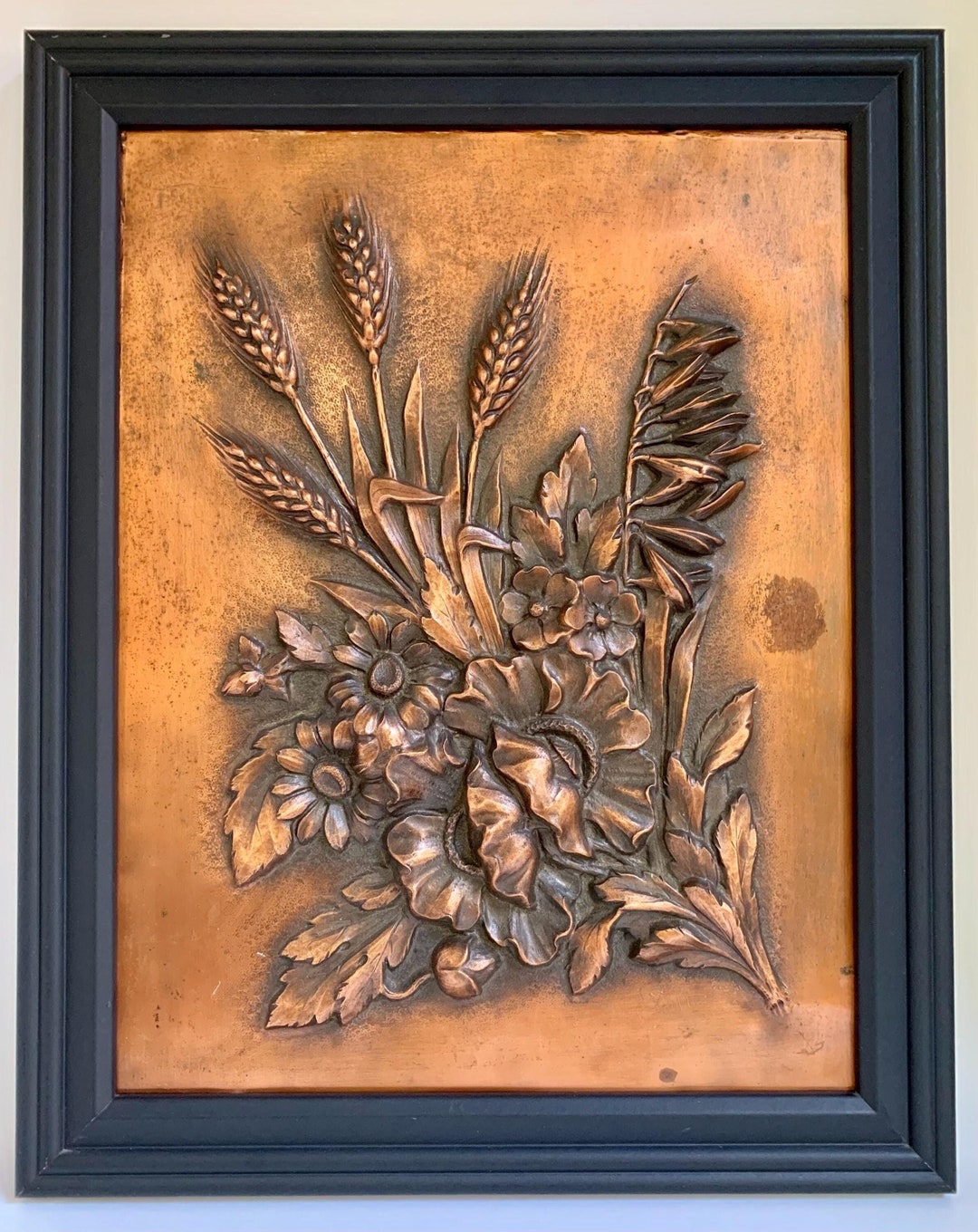 Vintage Copper Relief Art | Embossed Panel Artwork - Etsy
