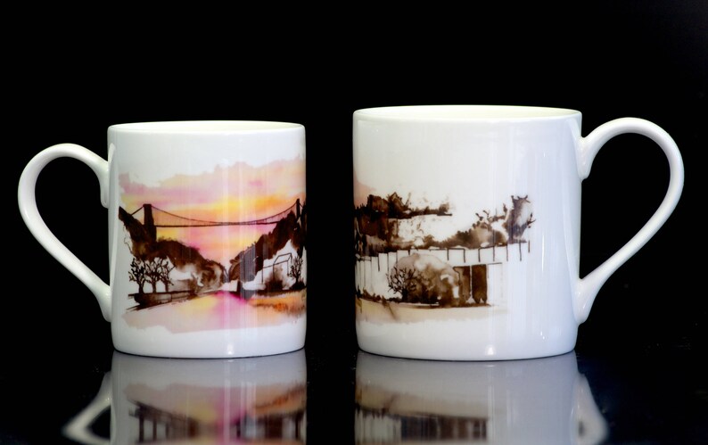 Bristol Suspension Bridge Mug in Sunset Design- Large - Etsy UK