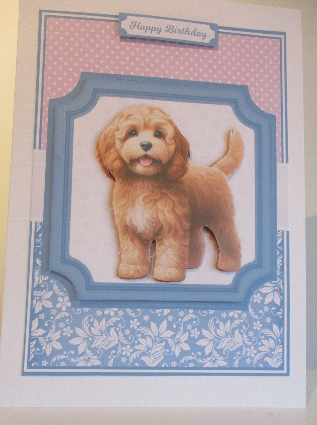Handmade 3D Cockapoo Greeting Card, Birthday ,any Occasion.personalise ...