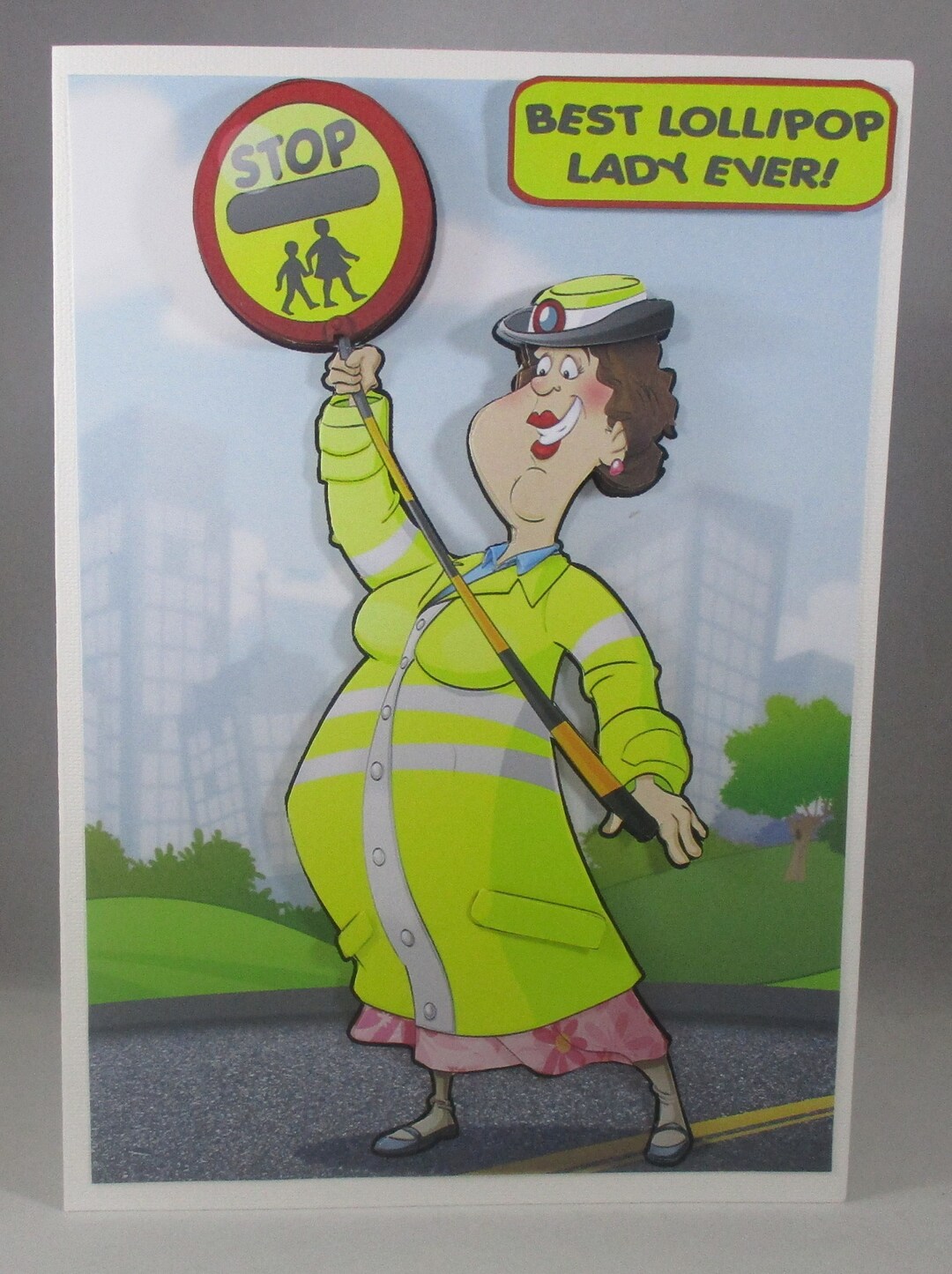 Lollipop Lady Greeting Card, Any Occasion,3d Personalise, Retirement ...