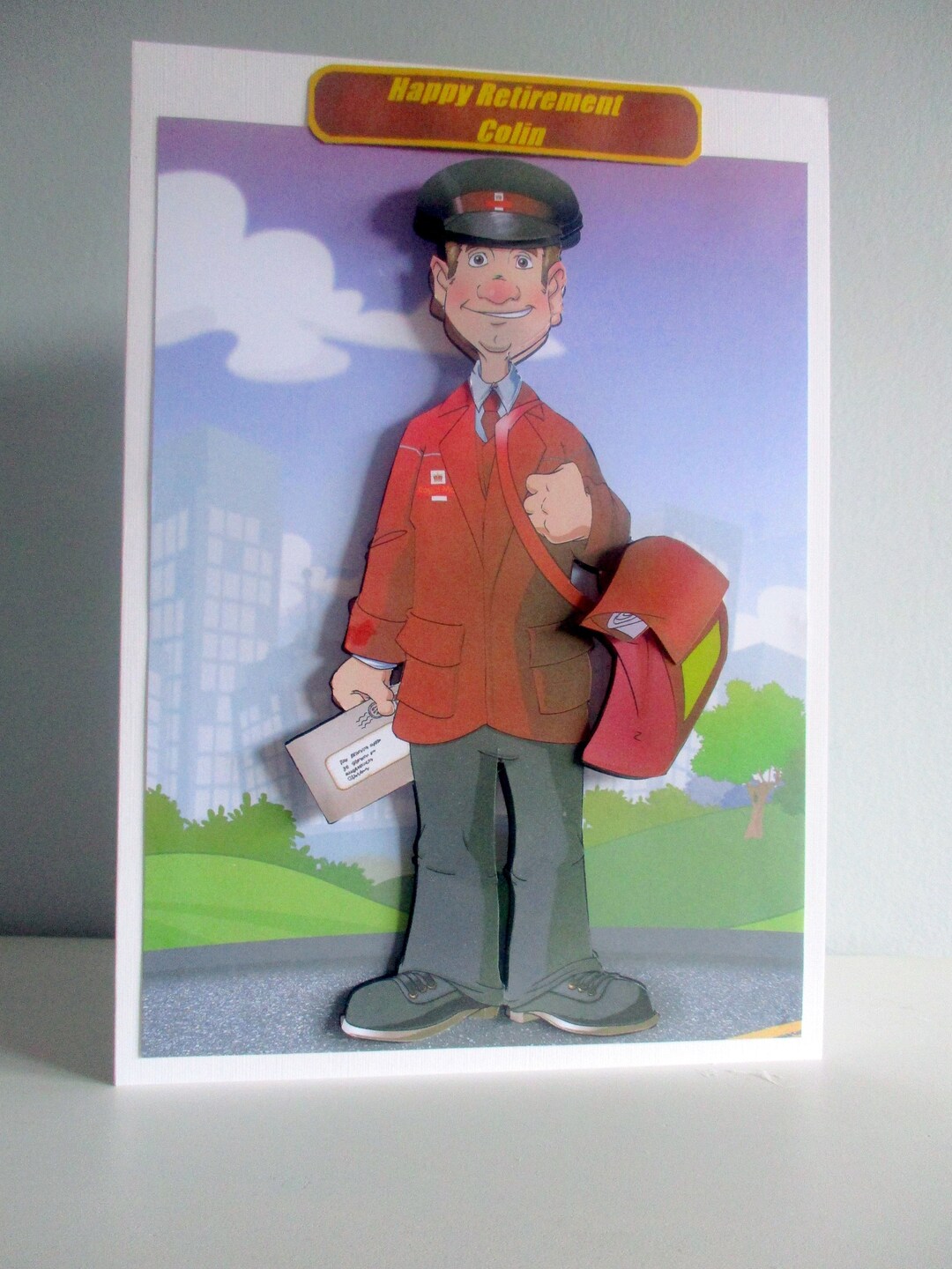 Handmade 3D Postman Retirement, Birthday, Thank You Greeting Card ...