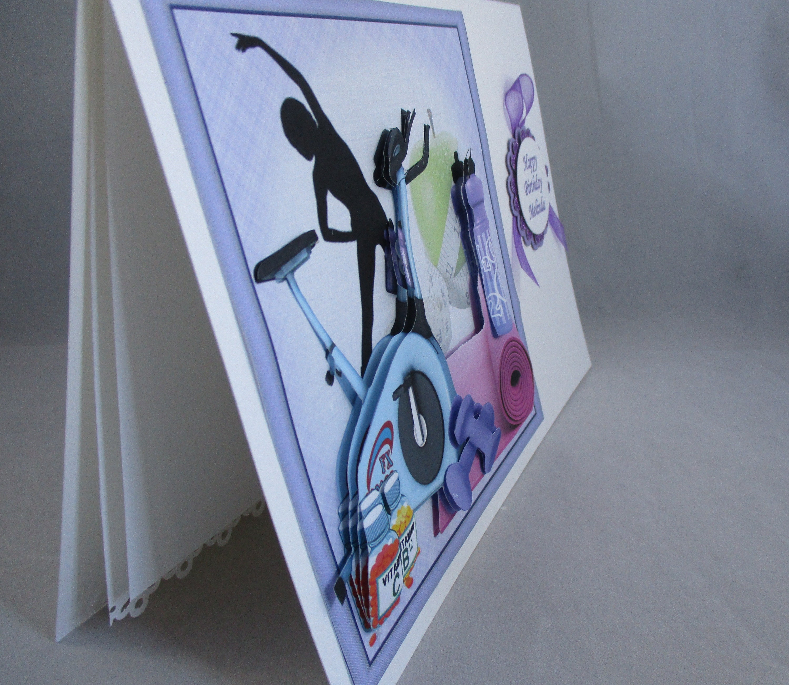 Ladies Keep Fit, Exercising Birthday Card,gym ,3D Personalise - Etsy UK