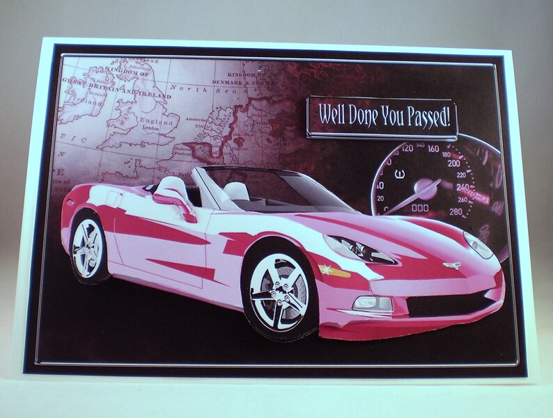 Handmade Passed Your Driving Test Card or Birthday 3D Pink - Etsy