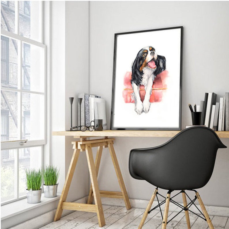 Cavalier Print Dog Watercolor Painting, Animal Art Prints, Cavalier Dog ...
