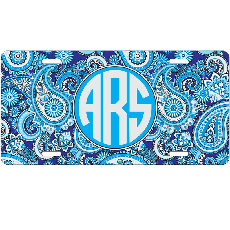 Personalized Monogrammed License Plate Car Tag Monogram - Etsy