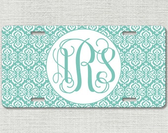 Chevron Car Tag, Personalized Monogrammed License Plate Car Tag ...