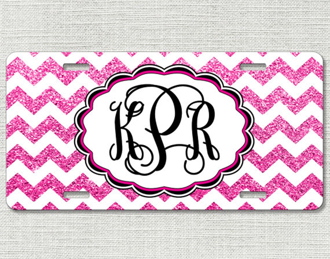 Personalized Monogrammed License Plate Car Tag, Monogram License Plate ...