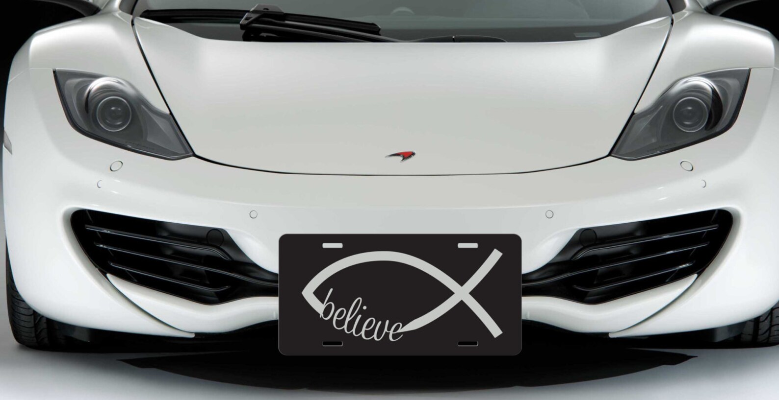 Believe Jesus Fish Car Tag Front License Plate Christian - Etsy