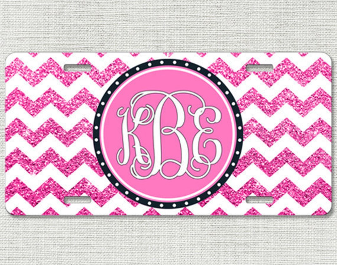 Personalized Monogrammed License Plate Car Tag, Monogram License Plate ...