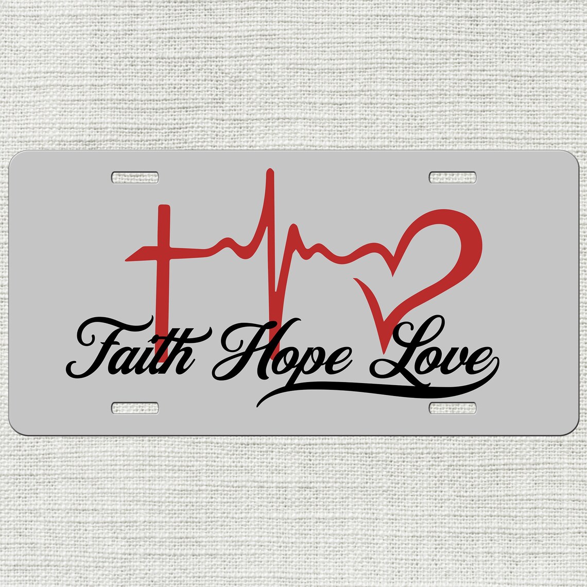 Faith Hope Love Christian License Plate Car Tag Christian Gift | Etsy