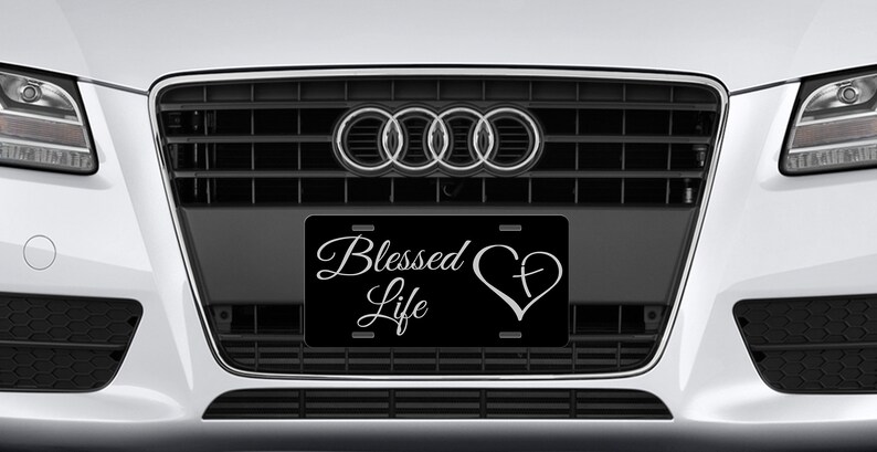 Blessed Life License Plate Front License Plate Christian - Etsy
