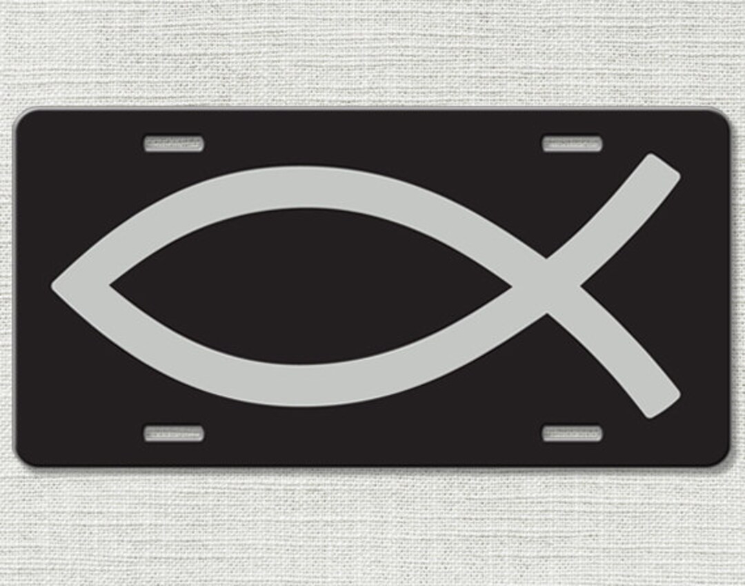 Jesus Fish Christian Religious License Plate Car Tag Vanity Plate 9500 ...
