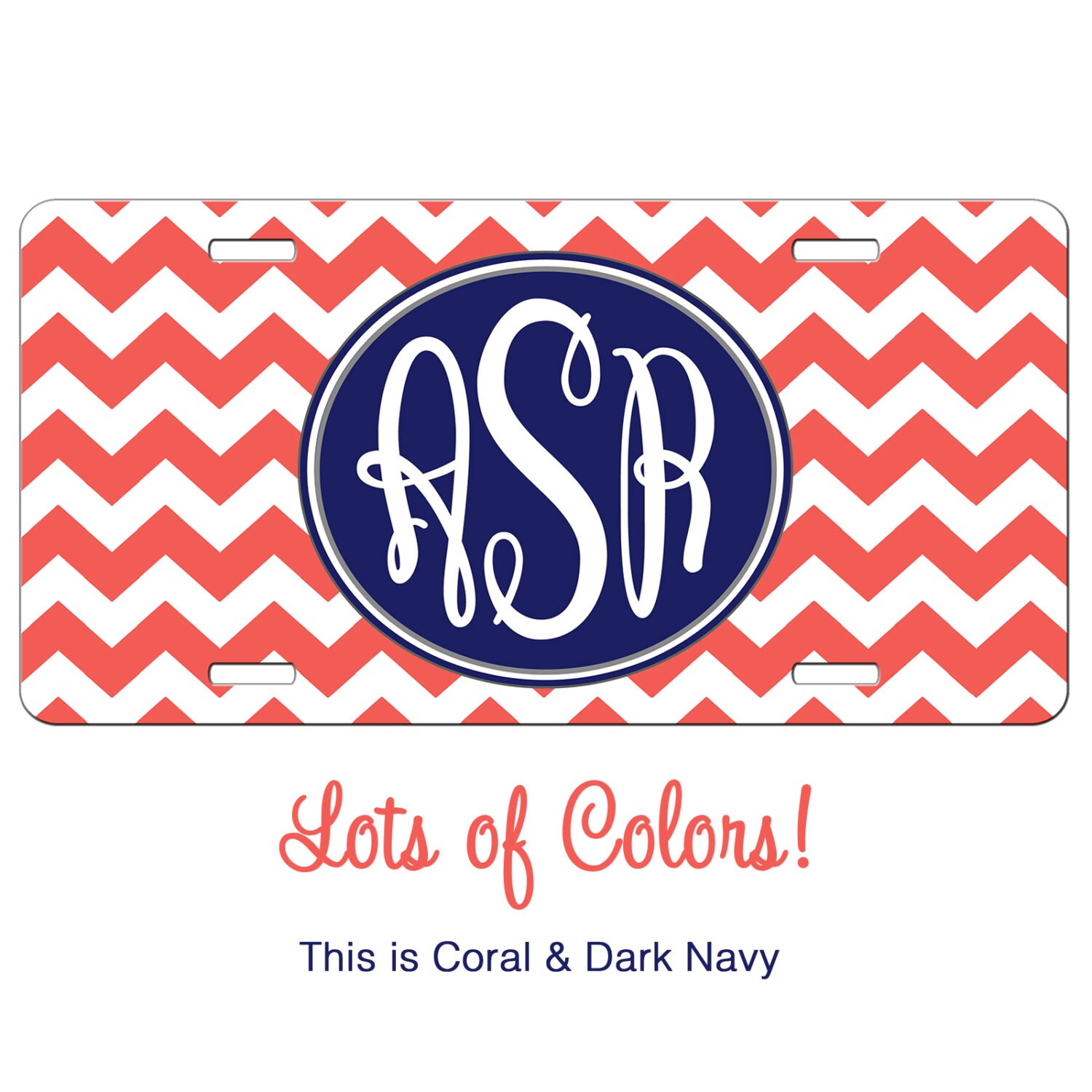 Personalized Monogrammed License Plate Car Tag Monogram - Etsy