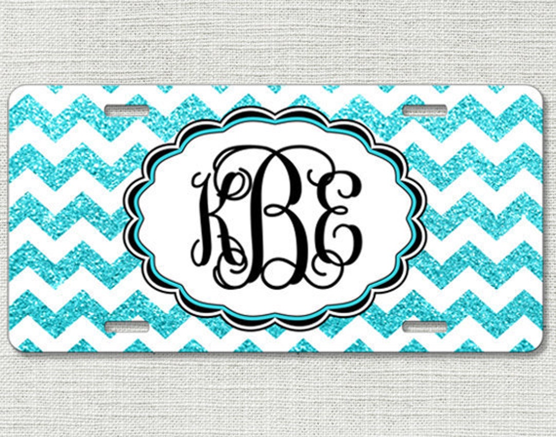 Personalized Monogrammed License Plate Car Tag, Monogram License Plate ...