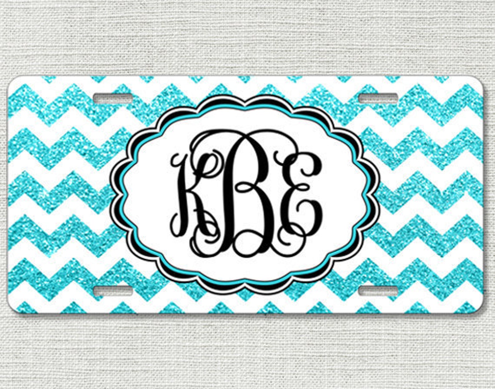 Personalized Monogrammed License Plate Car Tag Monogram - Etsy