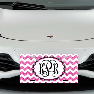 Personalized Monogrammed License Plate Car Tag, Monogram License Plate ...
