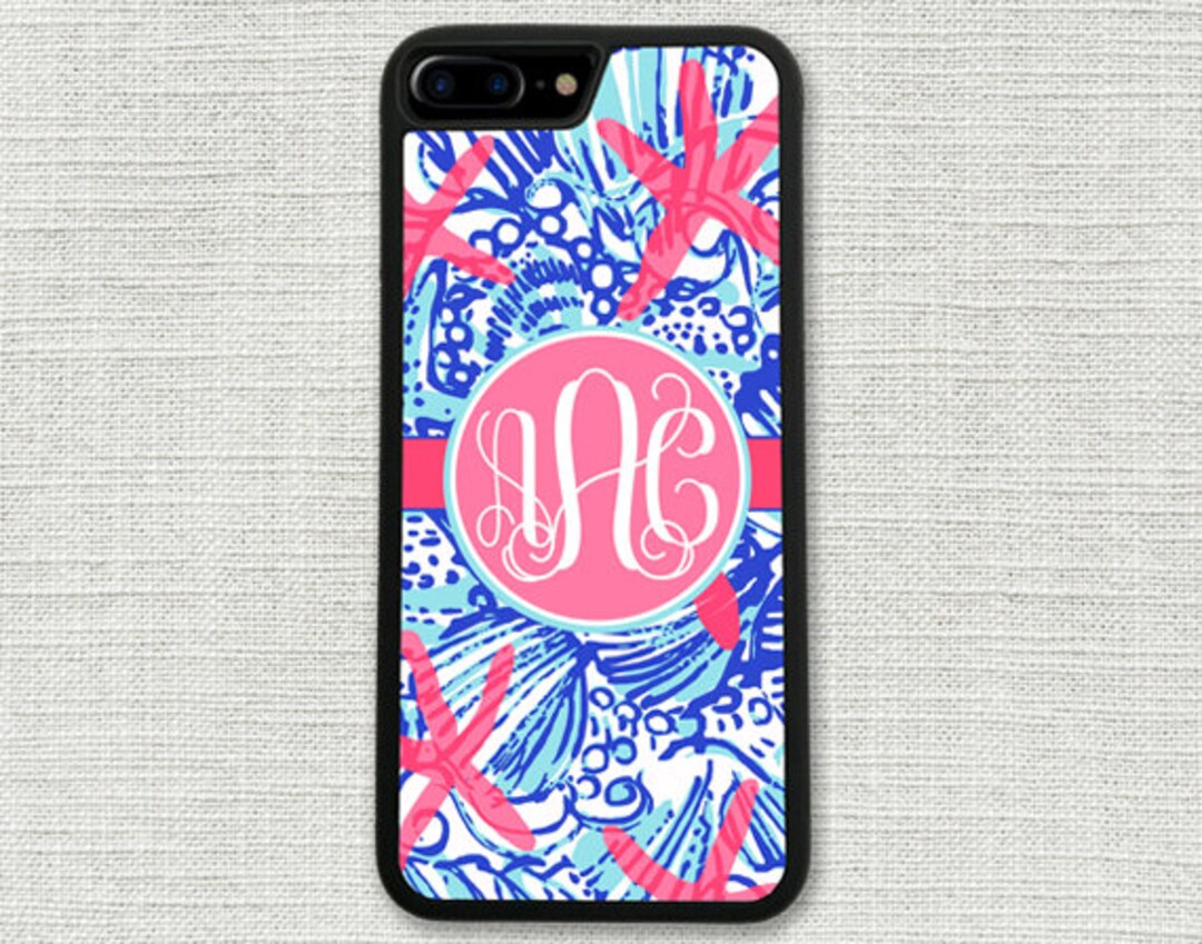 IPhone 7 Case, Summer Seashells Monogrammed iPhone 7 Plus Case Monogram Starfish 1201 - Etsy