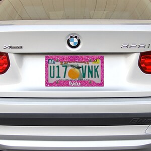 Pink Glitter Like Personalized Monogrammed License Plate Car Tag ...