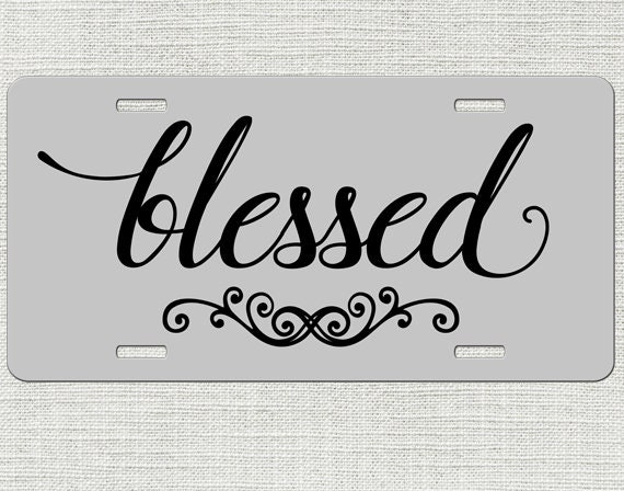 Blessed License Plate Christian License Plate Christian | Etsy