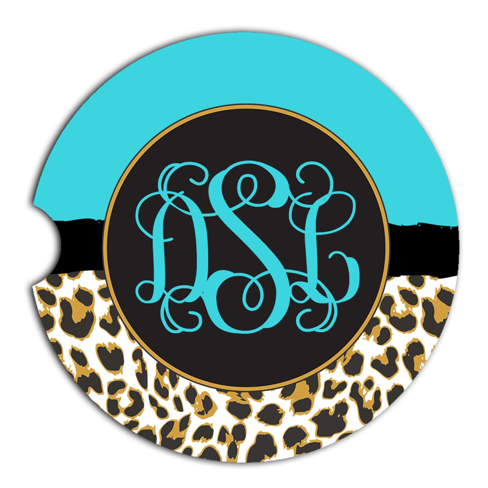 Personalized Car Coasters Monogrammed Car Coasters Turquoise - Etsy