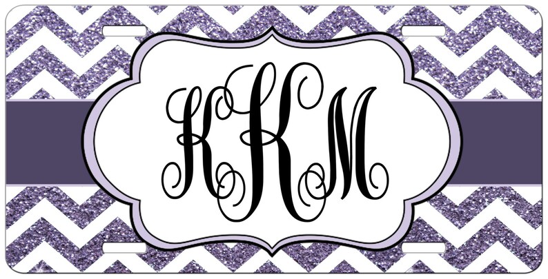 Personalized Monogrammed License Plate Car Tag Monogram - Etsy
