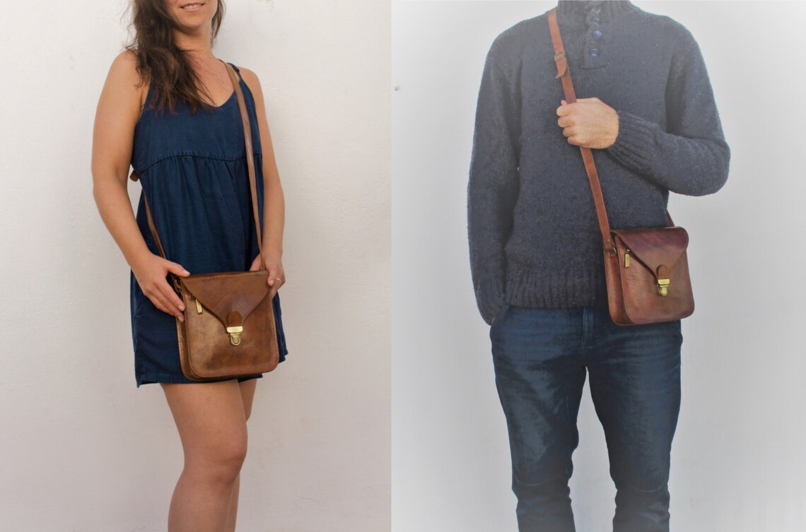 Handmade Small Messenger Bag, Unisex Cross Body Bag, Carrier ...