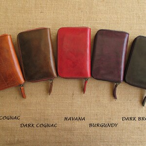 Leather Zip Around Small Wallet, Handmade Women Wallet, Clutch Wallet ...