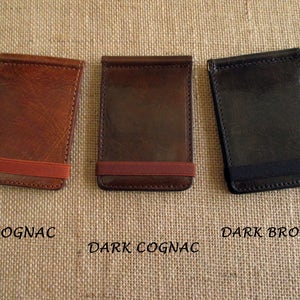 Leather Money Clip Wallet, Handmade Minimalist Wallet, Thin Wallet ...