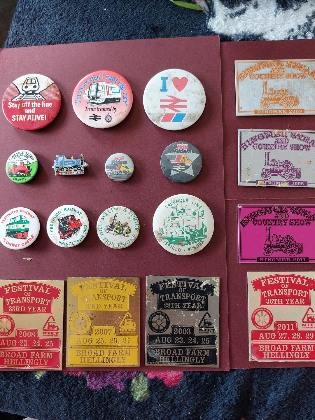 Vintage Train Railway Metal Badges Age Wear and Rust Spots Age Spots ...