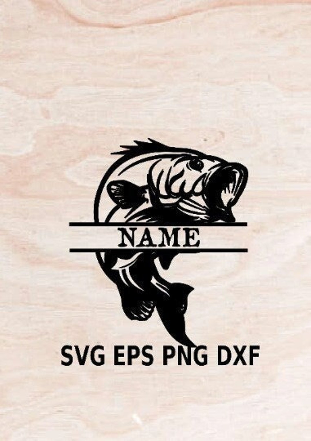 Fishing SVG, EPS, PNG, Dxf, Fish Svg, Split Fish Svg, Bass Jumping Fish ...