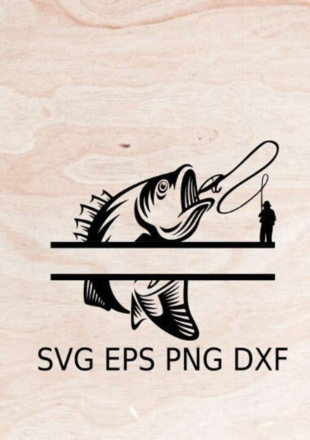 Vissen SVG, EPS, PNG, dxf, vis svg, split vis svg, baars springende vis ...