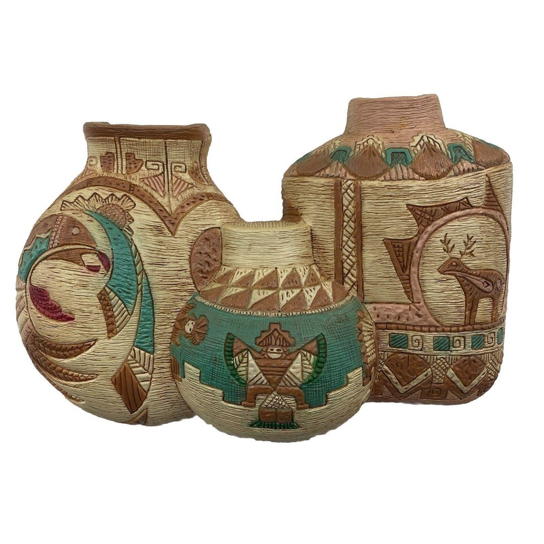 Vintage Native American Southwestern Pottery Wall Décor by Frankies ...