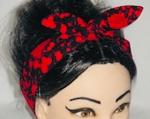 Blood Splatter Zombie Pin up Head Scarf Headband Pinup Vintage - Etsy