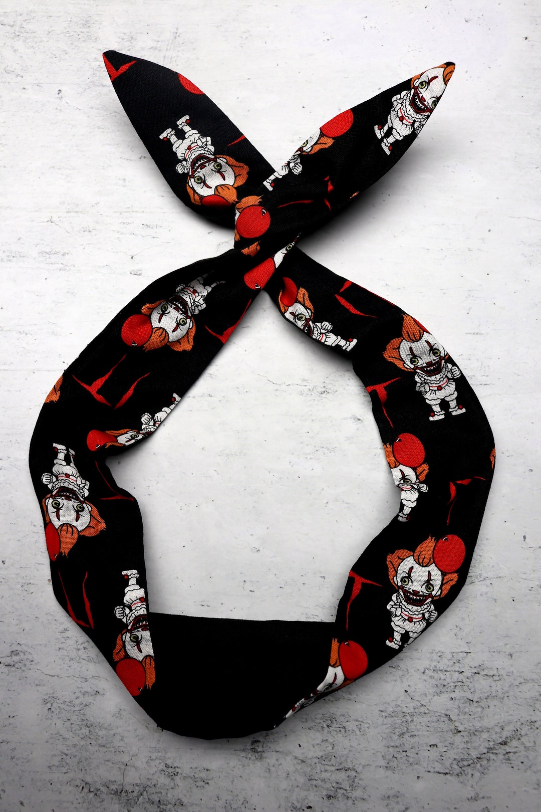 Wire Twist IT Pennywise Hair Head Scarf Headband Stephen King Scary ...