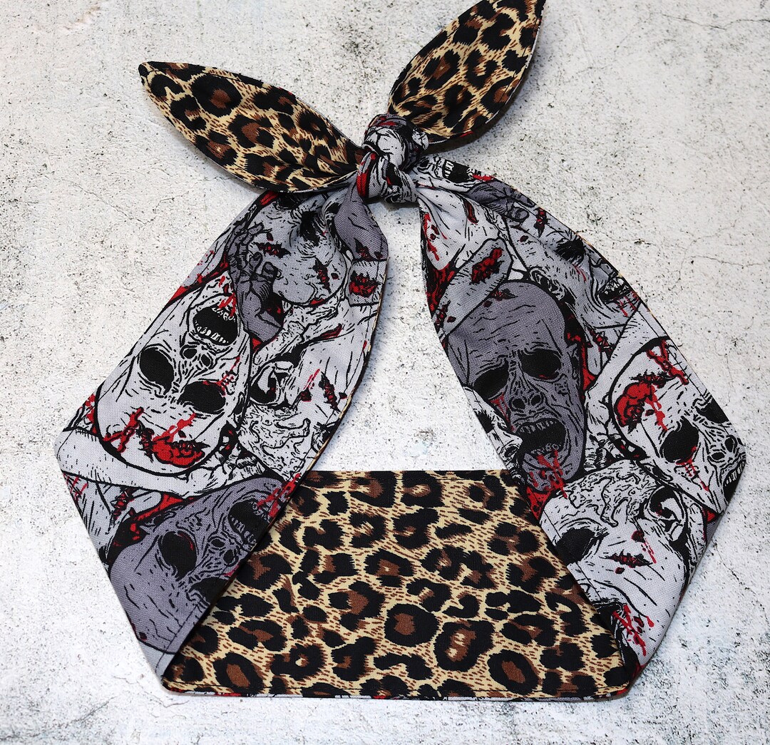 Bloed Spetter Zombies Leopard cheetah Hoofddoek Halloween - Etsy Nederland