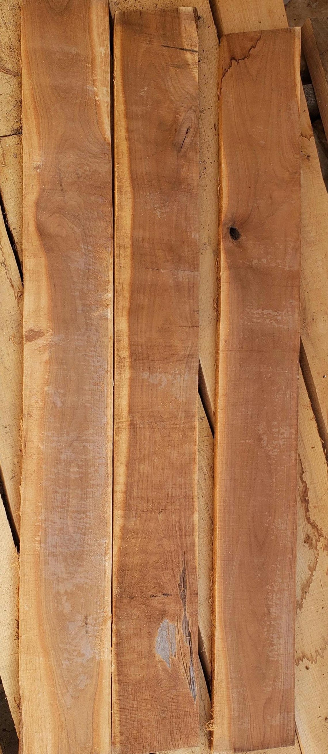 Rough Sawn Cherry Wood Boards Plank Lumber 3/4" X 6.5" Crafts DIY ...