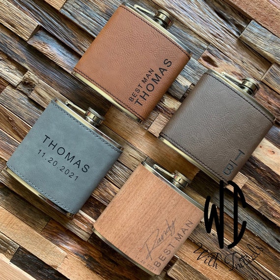 Personalized Flask Gift Set Wedding Party Engraved Flask | Etsy