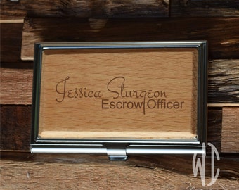 Personalized Business Card Holder Engraved Monogrammed - Etsy