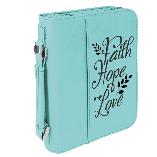 Faith Hope Love Bible Cover Case Personalized First | Etsy