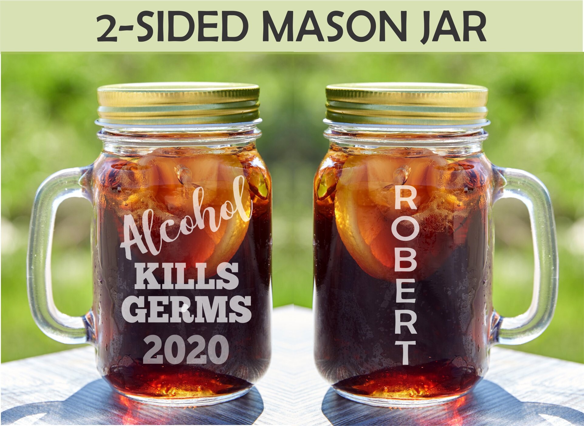 Personalized funny sayings engraved mason jar drinking | Etsy