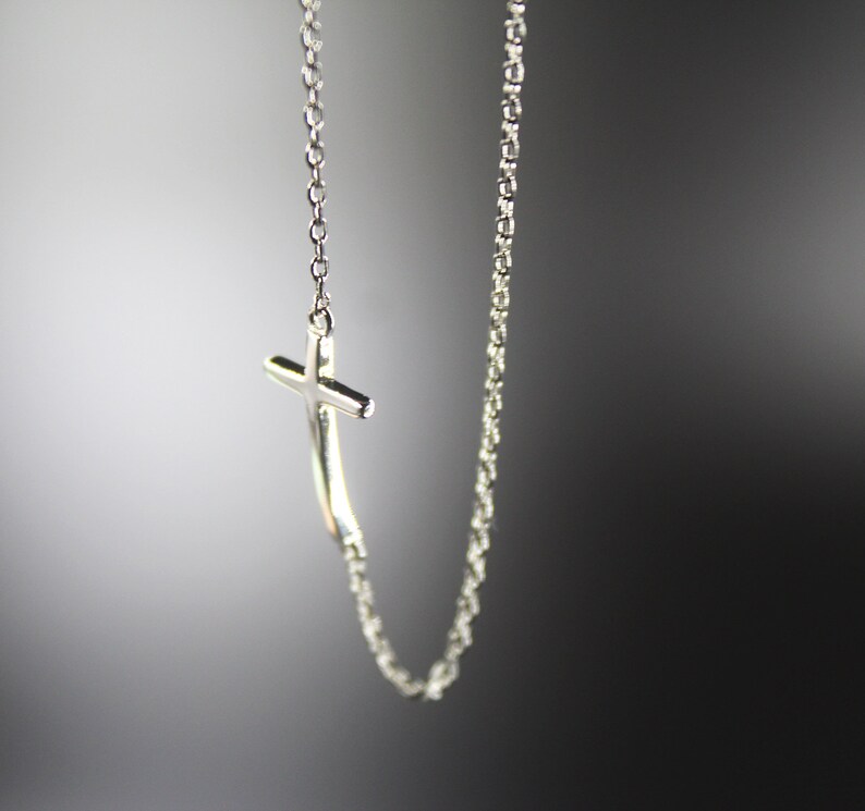 Cross Chain Anklet With Extendercross Charm Ankletsilver - Etsy