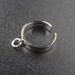 925 Sterling Silver Open Ring Band/ Geometric Circle Pendant/ Wide ...