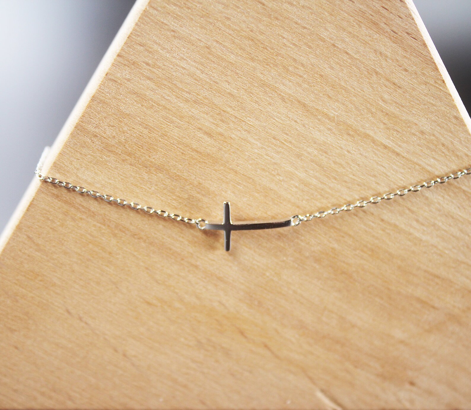 Cross Chain Anklet With Extendercross Charm Ankletsilver - Etsy